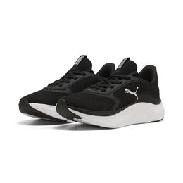 Sneaker Puma "SOFTRIDE Mayve 2 Sneakers Damen", Damen, Gr. 35,5, schwarz, wei&szlig; silber metallic, Obermaterial: Textil, Synthetik. Futter: Textil. Innensohle: Textil. Laufsohle: Synthetik, Gummi, Schuhe Sneaker