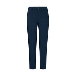 Chinohose oxmo "Chinohose OXKeily", Damen, Gr. 38, N-Gr, blau (schwarz sapphire), Obermaterial: 75% Viskose CV. 21% Nylon NY. 4% Elasthan EL., Hosen Chinohose