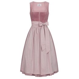 N&uuml;bler Dirndl N&Uuml;BLER "Dirndl lang Florentine", Damen, Gr. 40, EURO, rosa, Obermaterial: 99% Baumwolle CO. 1% Elasthan EL., Kleider