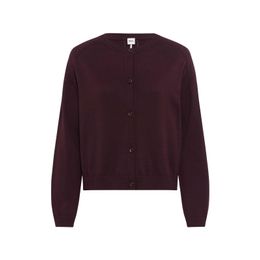Strickjacke Brax "Style ANN", Damen, Gr. 34, dunkellila, Strick, 100% Baumwolle, Rundhals, Strickjacken Strickjacke