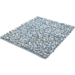 Badematte Kleine Wolke "Sling, Badvorleger, Badezimmer Teppich", gr&uuml;n (opal), H:20mm, Baumwolle, Polyester, Badematten, Badematte, Badteppich, handgefertigt, 2 farbige Schlingenoptik