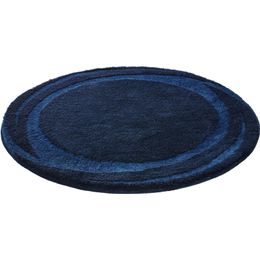 Badematte Kleine Wolke "&raquo;Mystic&laquo;, Badvorleger, Badezimmer Teppich", navy, H:25mm, Polyacryl, Badematten, Badematte, Badteppich, modernes Design, Hoch-Tief Effekt, rechteckig & rund