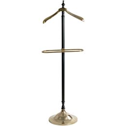 Herrendiener HAKU "Herrendiener", schwarz, B:45cm H:130cm T:32cm, Metall, Herrendiener, Belastbarkeit:ca.15 kg, Hosenb&uuml;gel und Fu&szlig;platte aus Aluminium