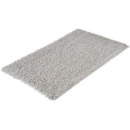 Badematte Kleine Wolke "Dana, Badvorleger, Badezimmer Teppich", grau (seide), H:25mm, Baumwolle, Polyester, Badematten, Badematte, Badteppich, Uni Farben, quadratisch & rechteckig erh&auml;ltlich