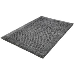Badematte Kleine Wolke "Net, Badvorleger, Badezimmer Teppich", grau (schiefer), H:17mm, Baumwolle, Badematten, Badematte, Badteppich, Uni Farben, rutschhhemmend