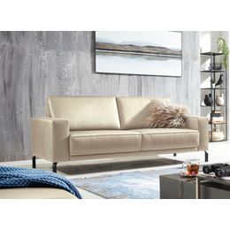 2,5-Sitzer Home Affaire "Apiro bequem, eleganter Metallfu&szlig;, Komfortsitzh&ouml;he", beige (natur), B:178cm H:87cm T:88cm, Sofas, auch mit motorischem Sitzvorzug, in 3 Breiten, Dickleder, Federkern