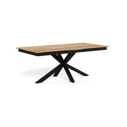 Esstisch ACTONA GROUP "Heaven,Tischplatte aus Keramik, ausziehbar - robust & pflegeleicht", schwarz (schwarz, wildeiche), B:240cm H:76cm T:100cm, Tische, Esstisch, Kratzfest, wasserabweisend, Sitzplatz f&uuml;r 4-8 Personen, B: 168/210 cm