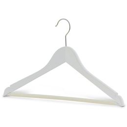 Kleiderb&uuml;gel MAWA "Business RE RFS", wei&szlig; (wei&szlig; matt), B:45cm H:23cm T:1,4cm, Buchenholz, Kleiderb&uuml;gel, Kleiderb&uuml;gel, mit Rockhaken und Steg