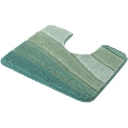 Badematte Kleine Wolke "Ocean, Badvorleger, Badezimmer Teppich", gr&uuml;n (maledivia), H:23mm, Kunstfaser, Badematten, Badematte, Badteppich, Wellen Design, mit Farbverlauf, Hoch-Tief Effekt, waschbar