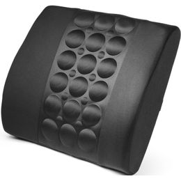 Stuhlkissen Technaxx "Lifenaxx ergonomisches R&uuml;ckenkissen LX-022", schwarz (schwarz, gepunktet unifarben), B:10cm H:34cm L:35cm, Polyester, Dekokissen_Sitzkissen_Kissenh&uuml;llen, Stuhlkissen