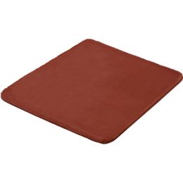 Badematte Kleine Wolke "Cony, Badvorleger, Badezimmer Teppich", rot (rot, kastanie), H:25mm, Polyester, Badematten, Badematte, Badteppich, Fell-Optik, Uni Farben, besonders weich & kuschelig
