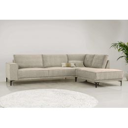 Ecksofa OTTO HOME "OLAND L-Form, B: 289 cm, Skandi-Design", cream, B:289cm H:85cm T:210cm, 100% Polyester, Sofas, Ecksofa, Struktur, Flachgewebe, Luxus-Microfaser, Boucle