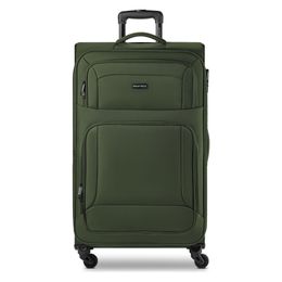 Trolley SMARTBOX "Edition 04 4 Rollen Trolley 78 cm mit Dehnfalte", Gr. 100 l, gruen, Polyester, Koffer