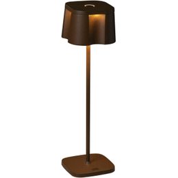 Konstsmide LED Tischleuchte "Nice", braun (rost), &Oslash; 10cm H: 36cm, 2 Stk., Leuchten, Nice LED USB-Tischleuchte, Farbtemperatur, dimmba, LED Tischleuchte