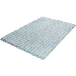 Badematte Kleine Wolke "Chelsea, Badvorleger, Badezimmer Teppich", gr&uuml;n (opal), H:20mm, Polyester, Badematten, Badematte, Badteppich, modernes Design, gestreift
