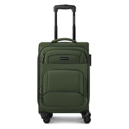 Trolley SMARTBOX "Edition 04 4 Rollen Kabinentrolley 55 cm mit Dehnfalte", Gr. 41 l, gruen, Polyester, Koffer