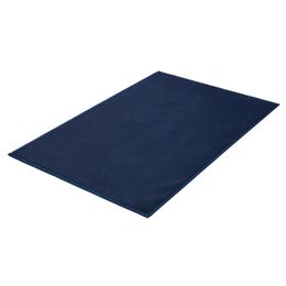 Badematte Kleine Wolke "&raquo;Velvet&laquo;, Badvorleger, Badezimmer Teppich", navy, H:5mm, Polyester, Badematten, Badematte, Badteppich, Uni Farben, Samt-Optik, leichter Schimmer