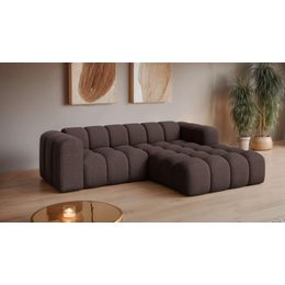 Ecksofa OTTO HOME "KALLIE L-Form, 248 cm - OTTO. Verl&auml;ssliche Qualit&auml;t.", braun, B:248cm H:72cm T:186cm, 100% Polyester, Sofas, Ecksofa, Bubble Optik, moderne Steppung, hoher Sitzkomfort