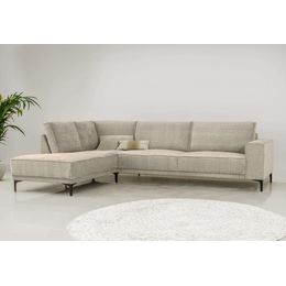Ecksofa OTTO HOME "OLAND L-Form, B: 289 cm, Skandi-Design", cream, B:289cm H:85cm T:210cm, 100% Polyester, Sofas, Ecksofa, Struktur, Flachgewebe, Luxus-Microfaser, Boucle