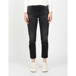 Boyfriend-Jeans Gang "94NICA WORKER", Damen, Gr. 32, N-Gr, schwarz (worn schwarz wash), Denim/Jeans, Obermaterial: 98% Baumwolle, 2% Elasthan, regular fit kn&ouml;chelfrei, Jeans, cooler, androgyner Look