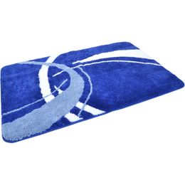 Badematte Kinzler "Gavere, Badvorleger, Badezimmer Teppich" Gr. 5, blau (royalblau), H:20mm, Polyester, Badematten, Badematte, modernes Design, als rechteckig, rund & 2-tlg. Set erh&auml;ltlich