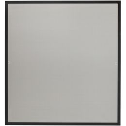 Insektenschutz-Fensterrahmen Hecht INTERNATIONAL "COMPACT", grau (rahmen: anthrazit gewebe: anthrazit), B:130cm H:150cm, Insektenschutzgitter, f&uuml;r fl&auml;chenversetzte Fenster