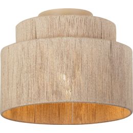 Trio LEUCHTEN Deckenleuchte "SMILLA, runde Deckenlampe mit Jute Lampenschirm &Oslash; 30cm H&ouml;he 23cm", natur, 1, &Oslash; 30cm H: 23cm, 1 Stk., Leuchten, exkl 1x E27 max 10W, Deckenlampe K&uuml;che Schlafzimmer Wohnzimmer, Deckenleuchte