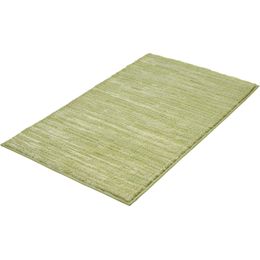 Badematte Kleine Wolke "Glow, Badvorleger, Badezimmer Teppich", gr&uuml;n (dill), H:14mm, Polyester, Badematten, Badematte, Badteppich, Uni Farben, Streifen Struktur, Hoch-Tief Effekt
