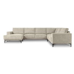Wohnlandschaft OTTO HOME "OLAND U-Form, XXL, B: 342 cm, Skandi-Design", beige, B:342cm H:85cm T:260cm, 100% Polyester, Sofas, Wohnlandschaft, Skandi-Design in Struktur, Flachgewebe, Luxus-Microfaser, Boucle
