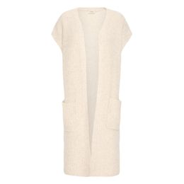 Anzugweste Fransa "Weste FRBEVERLY", Damen, Gr. XL, gelb (limestone melange), Obermaterial: 47% Polyester PES. 47% Viskose CV. 6% Wolle mw., Westen Anzugweste