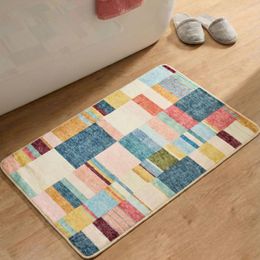 Badematte Gino Falcone "Aquata GF-167, Badvorleger, Badezimmer Teppich", bunt (mehrfarbig), H:5mm, Kunstfaser, Badematten, Badematte, Badteppich, bedruckt, gestreift, modernes Design, rechteckig