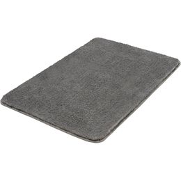 Badematte Kleine Wolke "Marco, Badvorleger, Badezimmer Teppich", grau (anthrazit), H:20mm, Polyester, Badematten, Badematte, Badteppich, Uni Farben