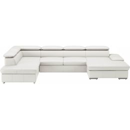 Sit & More Wohnlandschaft SIT & MORE "Valantine U-Form, B: 349 cm", wei&szlig; (reinwei&szlig;), B:349cm H:73cm T:226cm, Sofas, Wohnlandschaft, mit Arm- & Kopfteilverstellung, optional mit Bettfunktion