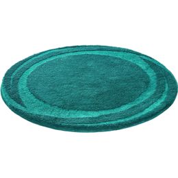 Badematte Kleine Wolke "&raquo;Mystic&laquo;, Badvorleger, Badezimmer Teppich", petrol, H:25mm, Polyacryl, Badematten, Badematte, Badteppich, modernes Design, Hoch-Tief Effekt, rechteckig & rund