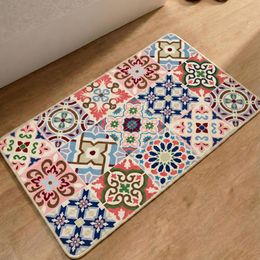 Badematte Gino Falcone "Aquata GF-160, Badvorleger, Badezimmer Teppich", rose, H:5mm, Kunstfaser, Badematten, Badematte, Badteppich, bedruckt, Fliesen Optik, rechteckig