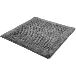 Badematte Kleine Wolke "Net, Badvorleger, Badezimmer Teppich", grau (schiefer), H:17mm, Baumwolle, Badematten, Badematte, Badteppich, Uni Farben, rutschhhemmend