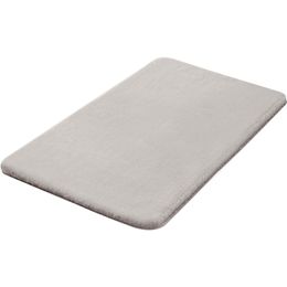 Badematte Kleine Wolke "Cony, Badvorleger, Badezimmer Teppich", grau (silbergrau), H:25mm, Polyester, Badematten, Badematte, Badteppich, Fell-Optik, Uni Farben, besonders weich & kuschelig