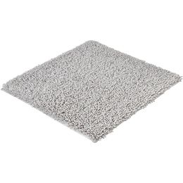 Badematte Kleine Wolke "Dana, Badvorleger, Badezimmer Teppich", grau (seide), H:25mm, Baumwolle, Polyester, Badematten, Badematte, Badteppich, Uni Farben, quadratisch & rechteckig erh&auml;ltlich