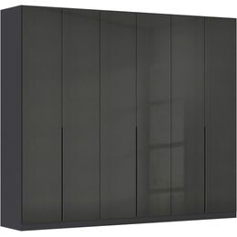 Dreht&uuml;renschrank OTTO HOME "Kleiderschrank Schrank Garderobe AGORDO Schlafzimmer", grau (graumetallic, effektgrau hochglanz), B:271cm H:229cm T:54cm, Holzwerkstoff, Schr&auml;nke, Dreht&uuml;renschrank, durchdachte Innenausstattung, in 8 Breiten und 2 H&ouml;hen MADE IN GERMANY, Topseller