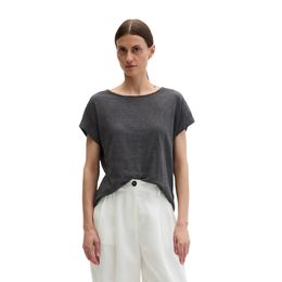 Marc O'Polo T-Shirt MARC O'POLO "aus Slub-Jersey", Damen, Gr. S, oxide grau, Obermaterial: 100% Baumwolle, unifarben, Basic, regular fit, U-Boot-Ausschnitt, normaler Saum, Shirts T-Shirt