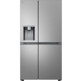 LG Side-by-Side "GSLE81PYBD", Energieeffizienz: D (A-G), prime silber, B:91,3cm H:179cm T:73,5cm, K&uuml;hlschr&auml;nke, Total NoFrost & Wasser- Eisspender