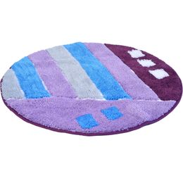 Badematte Kinzler "Gembloux, Badvorleger, Badezimmer Teppich" Gr. 7, lila (flieder), H:20mm, Polyester, Badematten, Badematte, Badteppich, modernes Design, als rechteckig & rund erh&auml;ltlich