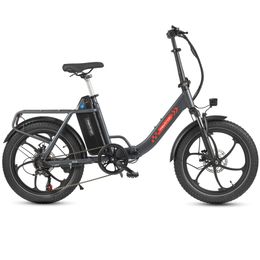 E-Bike MAXTRON "Maxtron MULE Klapprad" Gr. 33, grau, schwarz, Elektrofahrr&auml;der, 33cm, 20 Zoll (50,80cm), Stadt & Abenteuer: 20" Fatbike mit XXL 20Ah Akku., Topseller