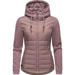 Outdoorjacke Ragwear "Sandrra", Damen, Gr. XXXL(46), lila (mauve), Obermaterial: 100% Polyester. Obermaterial &Auml;rmel: 100% Baumwolle. Futter: 100% Polyester. Wattierung: 100% Polyester, figurumspielend h&uuml;ftlang, &Auml;rmel ohne &Auml;rmelschlitz abgestepptes B&uuml;ndchen, Jacken Outdoorjacke, Steppjacke aus modernem Materialmix mit Kapuze