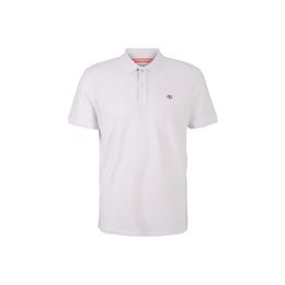 Poloshirt Tom Tailor "Poloshirt Basic Polo With Contrast 1er Pack", Herren, Gr. M, wei&szlig;, Obermaterial: 100% Baumwolle CO., Shirts