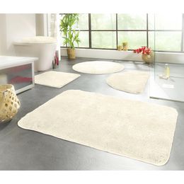 Badematte Kinzler "Chaozhou, Badvorleger, Badezimmer Teppich" Gr. 7, beige (natur), H:20mm, Polyester, Badematten, Badematte, Badteppich, Uni Farben, weich, als rechteckig, rund & Set erh&auml;ltlich
