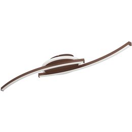 Eglo Deckenleuchte "Lungolago Deckenlampe, B&uuml;rolampe Decke aus Metall, Flurlampe, Lampe", braun, 1, H: 6cm, 1 Stk., Leuchten, Wand-/Deckenleuchte - L74 x B14 x H6 cm - bronze - 12W inkl., Deckenleuchte