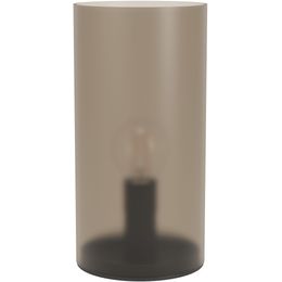Eglo Tischleuchte "GEO Tischlampe - E14 - 1X40W - IP20 - zylinderf&ouml;rmig", beige (sandfarben), 1, &Oslash; 10cm H: 20cm, 1 Stk., Leuchten, Nachttischlampe, &Oslash;10 x H20 cm, sandfarben, Schlafzimmerlampe, Tischleuchte
