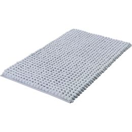 Badematte Kleine Wolke "Celine, Badvorleger, Badezimmer Teppich" Gr. 1, grau (silbergrau), H:40mm, Baumwolle, Viskose, Badematten, Badematte, Badteppich, Uni Farben, waschbar