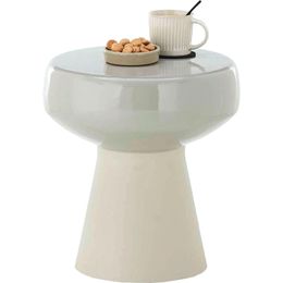 Beistelltisch PAROLI, beige (creme, creme, creme), B:38cm H:42cm T:38cm, Tische, Beistelltisch